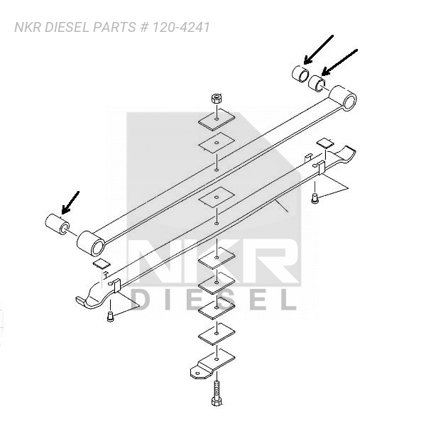 Leaf Spring Bushing For Isuzu NRR Reach 4HK1 5.2L 4JJ1 3.0L New Oem ...