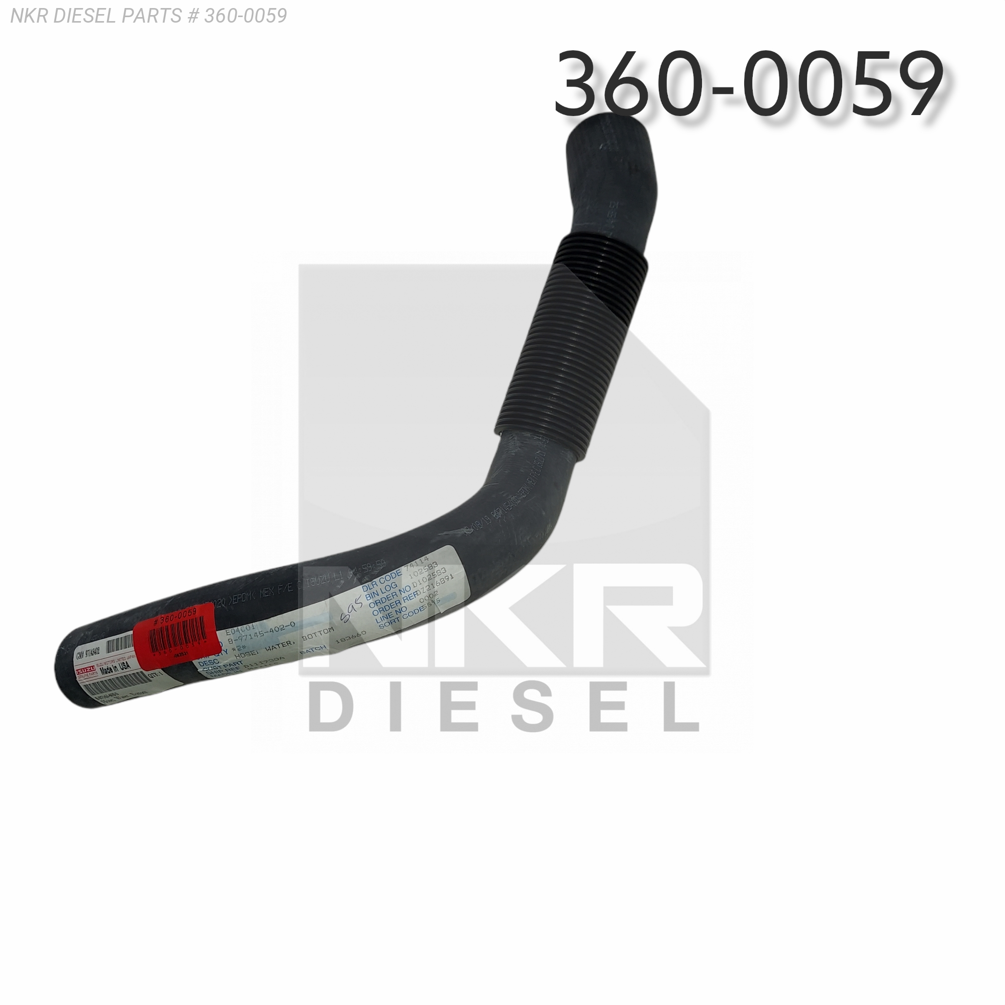 Hose Radiator For Isuzu - 8971454020